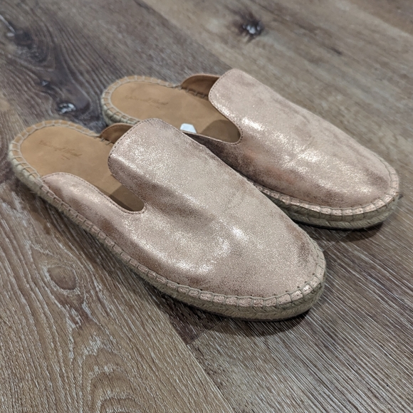 Shoes | Universal Thread Clara Rose Gold Espadrille Mules Womens Sz 9 ...